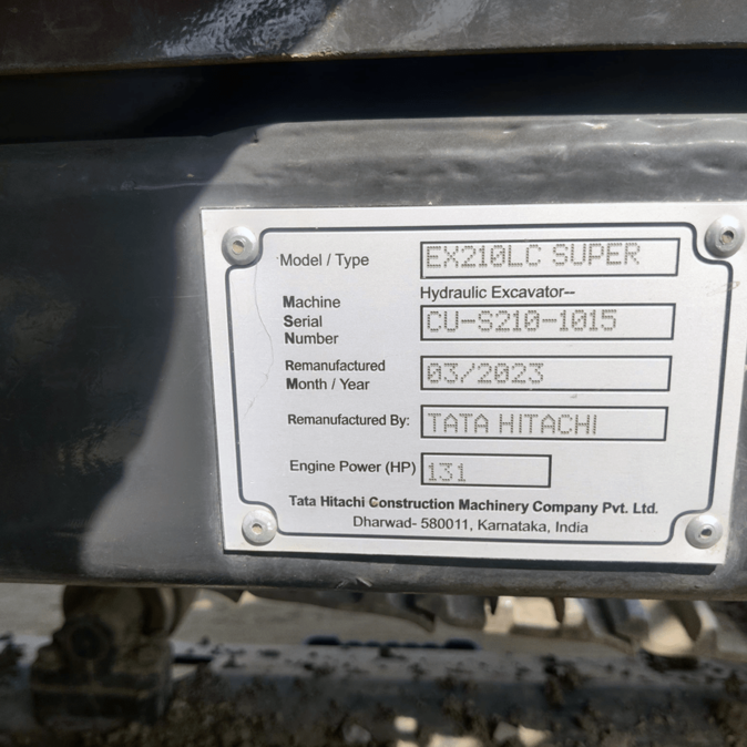 TATA HITACHI EX210 SUPER PLUS | YantraLive